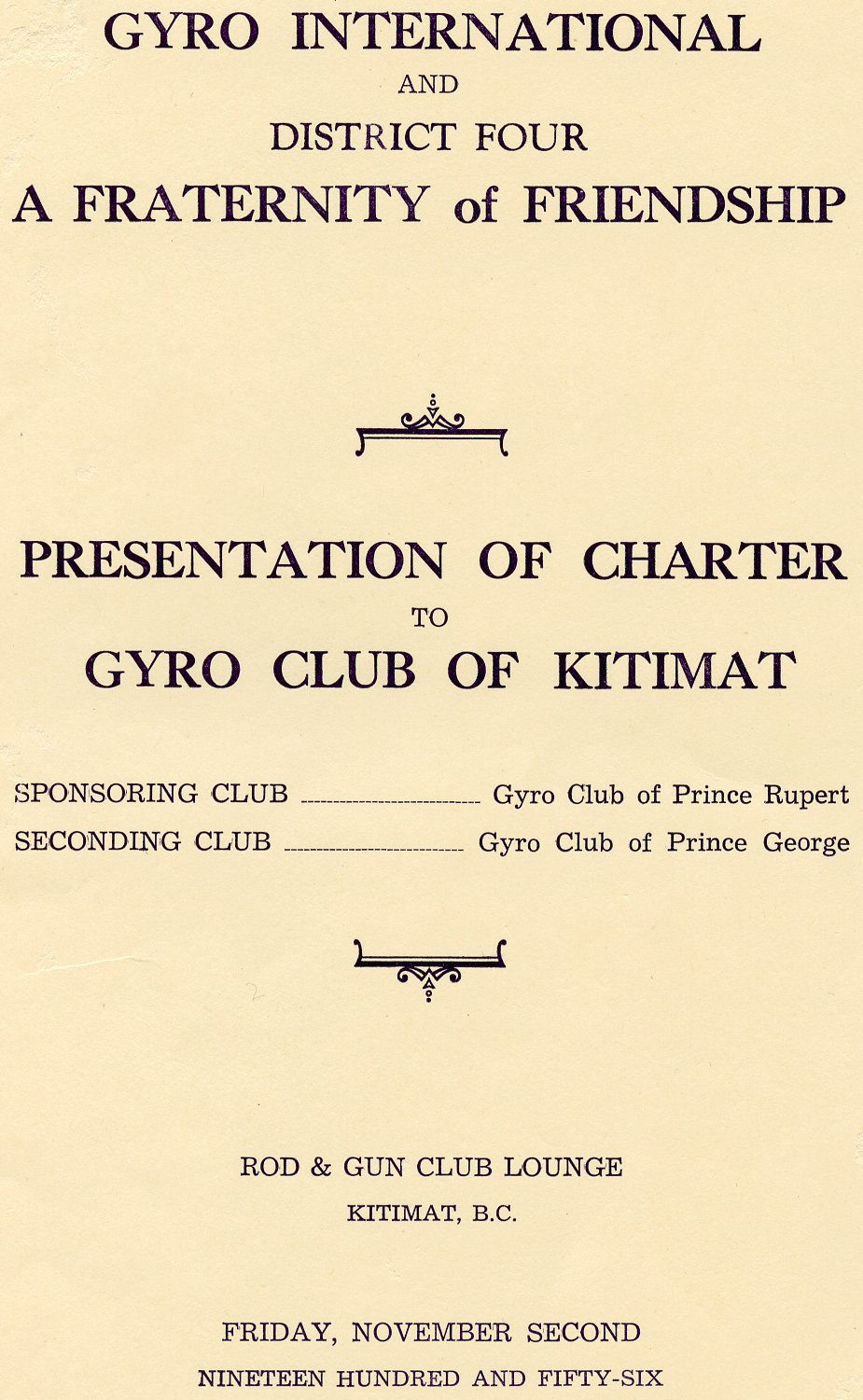 Founders of Kitimat Gyro - Kitimat Gyro Club