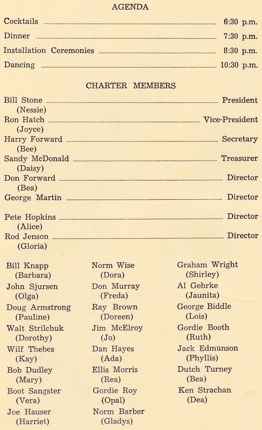 Founders of Kitimat Gyro - Kitimat Gyro Club